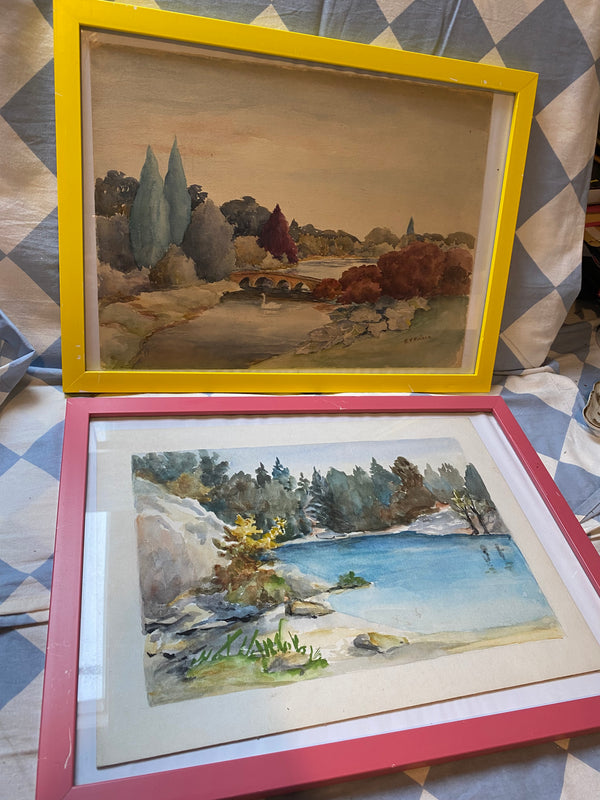 2 WATERCOLOURS – Natalia Violet Antiques