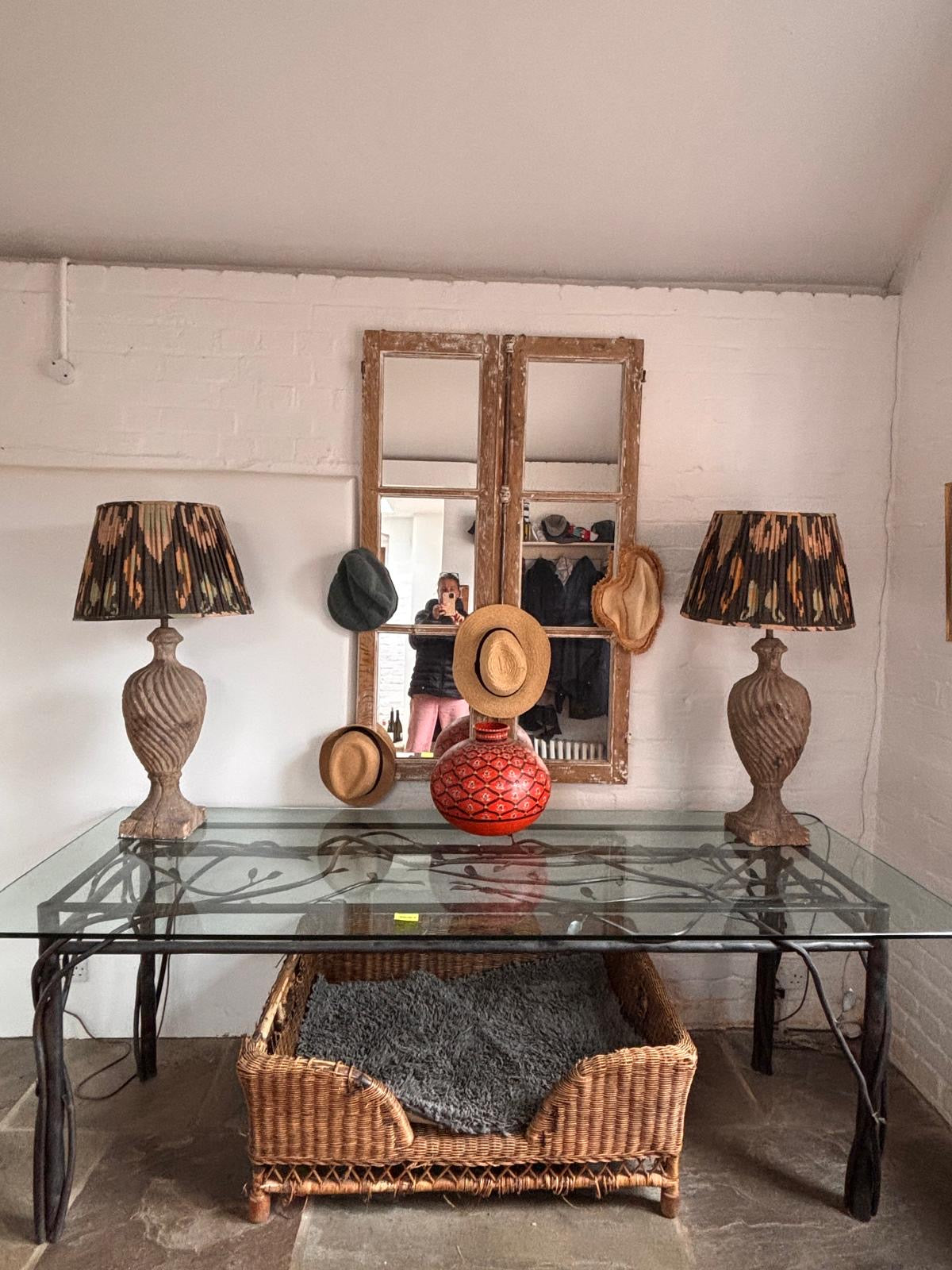 METAL & GLASS TABLE – Natalia Violet Antiques